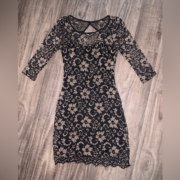 Almost Famous | Dresses | Almost Famous Tight Fitted Black And Copper ...